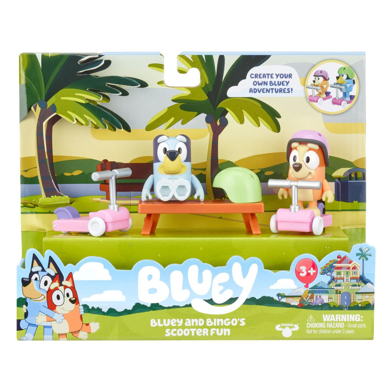 Bluey och Bingo med sparkcyklar - LEKSAKER - Kidsdreamstore.se