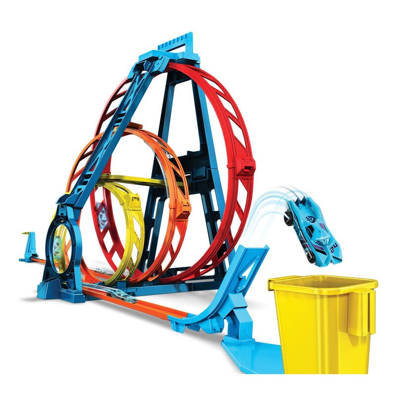 Hot Wheels Track Builder Triple Loop Kit - Bilar & Bilbanor - Bilar ...