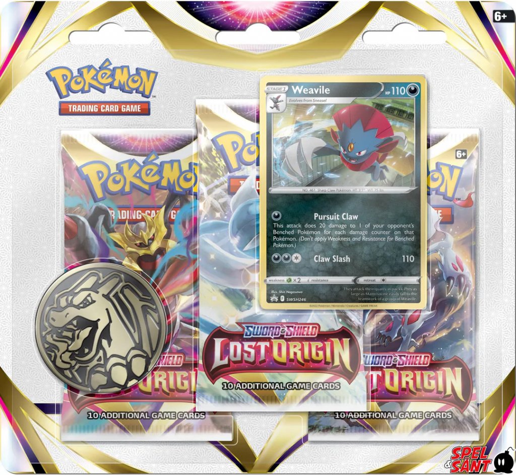 Pokémon Weavile Checklane Booster Samlarkort Lost Origin - Samlarkort ...